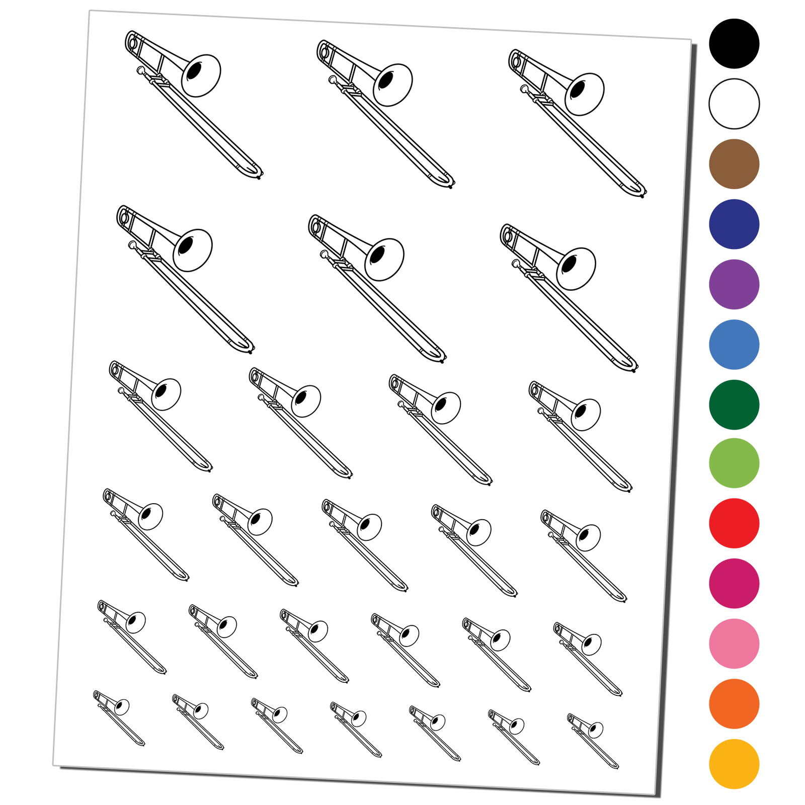 Tenor Trombone Brass Musical Instrument Water Resistant Temporary ...