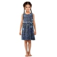 Black and Blue Leopard Print Stars Sleeveless Dress A-Line One-Piece ...