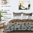 Animal Paw Print Duvet Cover Set Twin Size, Dog Claws Pattern Brown ...