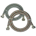 Stainless Steel Washing Machine Hoses, 3 ft Burst Proof 2 Pack Color ...
