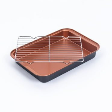 Taste of Home 13 x 9 inch Oblong Non-Stick Metal Baking Pan - Ash Gray ...