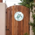 Coastal Sea Turtle Round Front Door Welcome Sign, 7.8 Inch Wall Hanging ...
