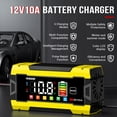 HUSGW 12V 10A Smart Battery Charger, Color Screen, Matte Surface, US ...