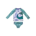 The Little Mermaid Baby Toddler Girl Rash Guard Swimsuit - Walmart.com