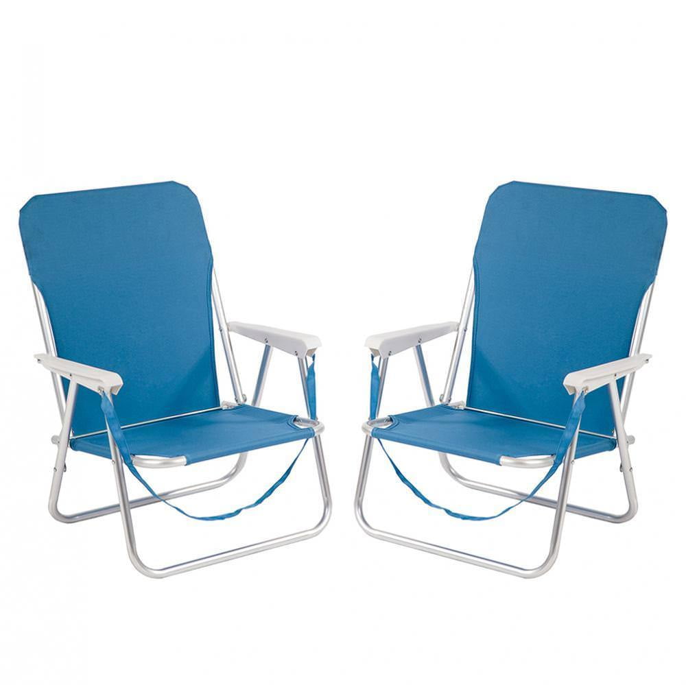 Set Of 2 Urban Style Beach Chairs, Folding Chairs With Shoulder Straps ...