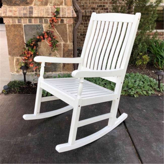 Outdoor Wood Porch Rocker, Antique White - Walmart.com