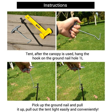 Camping Tent Nails Camping Tent Nails Ground Nail Windproof Rope Set ...