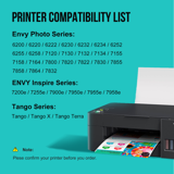HP 64XL Ink Cartridge for Envy 7858, 7855, 7155, 6255, 7120, 7158, 7950e Tango Printer (1 Black ...