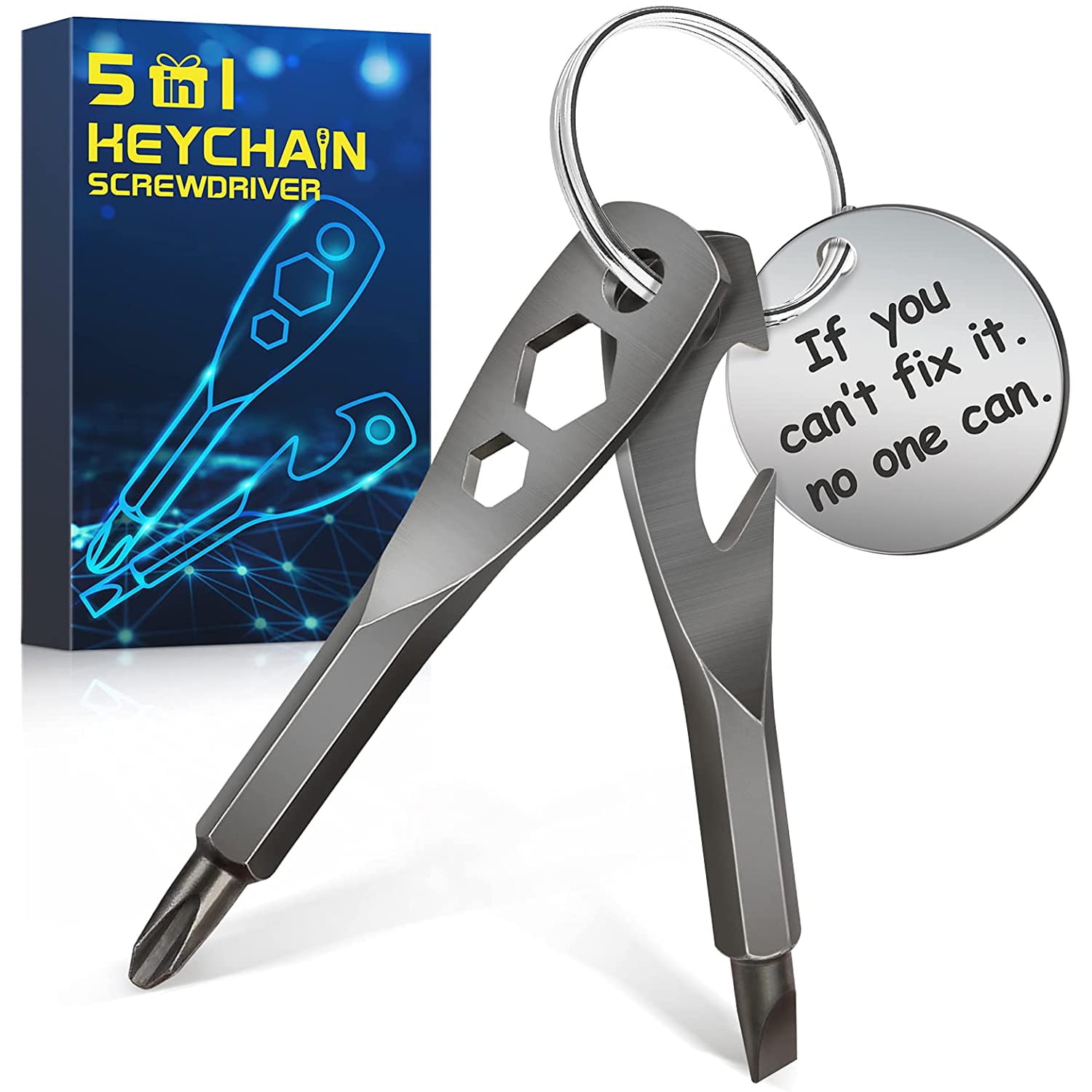 DOMETOUR Keychain Screwdriver Men Gifts Tool Stocking Stuffers Portable ...