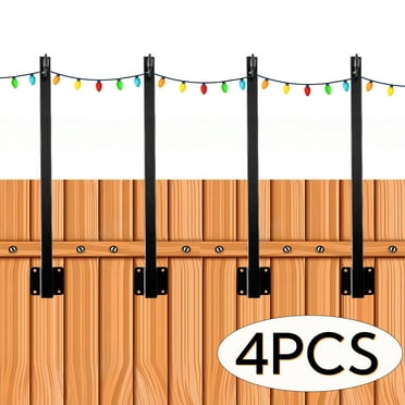 Tcwhniev 4Pcs Suspension String Light Poles Metal Outdoor String Light ...