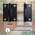 24 Pack 1.5 inch Black Door Hinges, Small Hinge Hardware for Doors ...