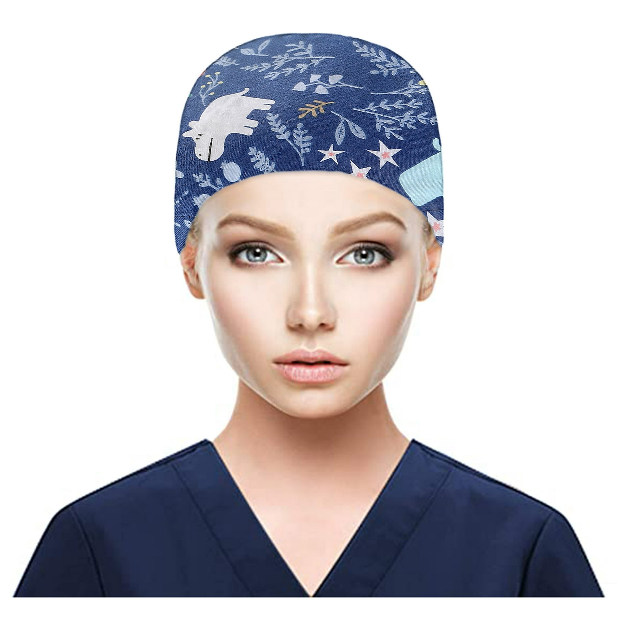 Click here for Gdreda Hats For Woman Scrub Cap With Buttons Bouff... prices