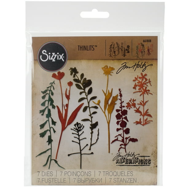 Sizzix Thinlits Dies By Tim Holtz 7/Pkg-Wildflowers #2 - Walmart.com