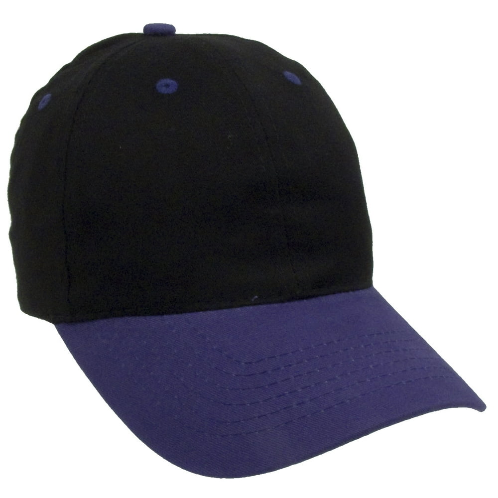 Two Tone Plain Baseball Cap Unstructured Blank Hats - Walmart.com ...