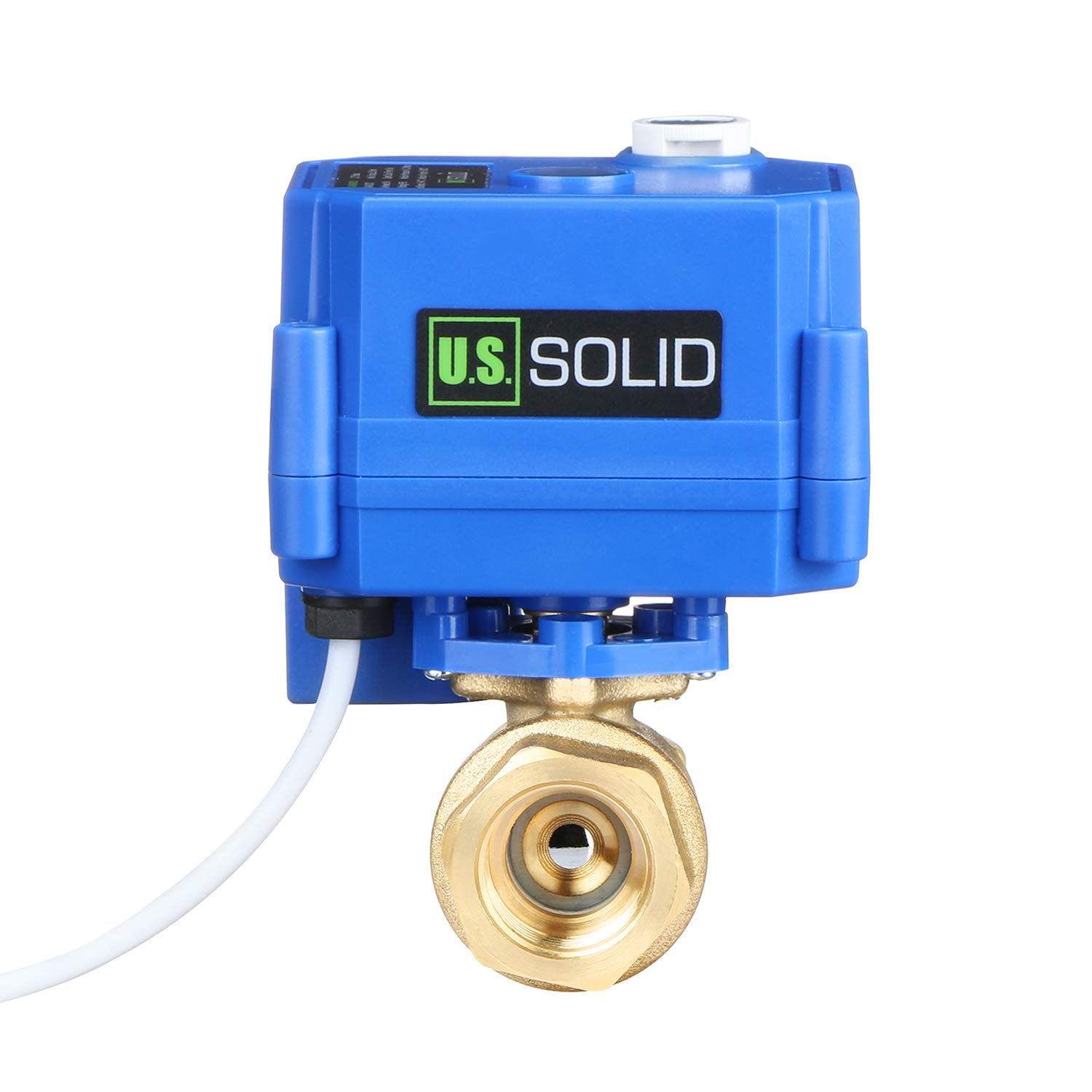 U.S. Solid Motorized Ball Valve, 1/2 inch Brass 9-24V AC/DC Normally ...