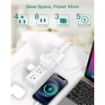2 Pack 5ft Power Strip, 12 Outlets, Flat Plug, Wall Mount - Walmart.com