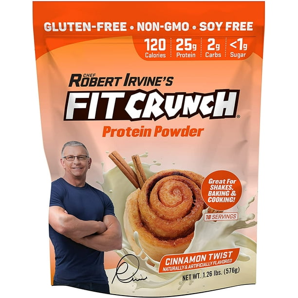 Fit Crunch Protein Powder, Cinnamon Twist, 25g Protein, 18 Servings ...