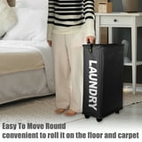Unique Bargains Laundry Basket with Wheels 27" Tall Rolling Laundry ...