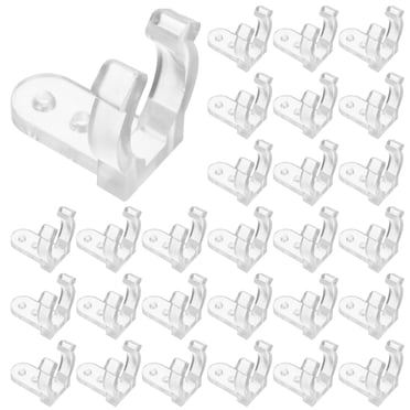 DELight 100pcs Indoor/Outdoor 1/2" 13mm Clear PVC LED Rope Light Holder ...