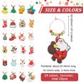 1Set Christmas Theme PVC Plastic with Glass Seed Bead Wine Glass Charms ...