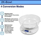AMERICAN WEIGH SCALE Digital Kitchen Food Scale with Removable Bowl ...