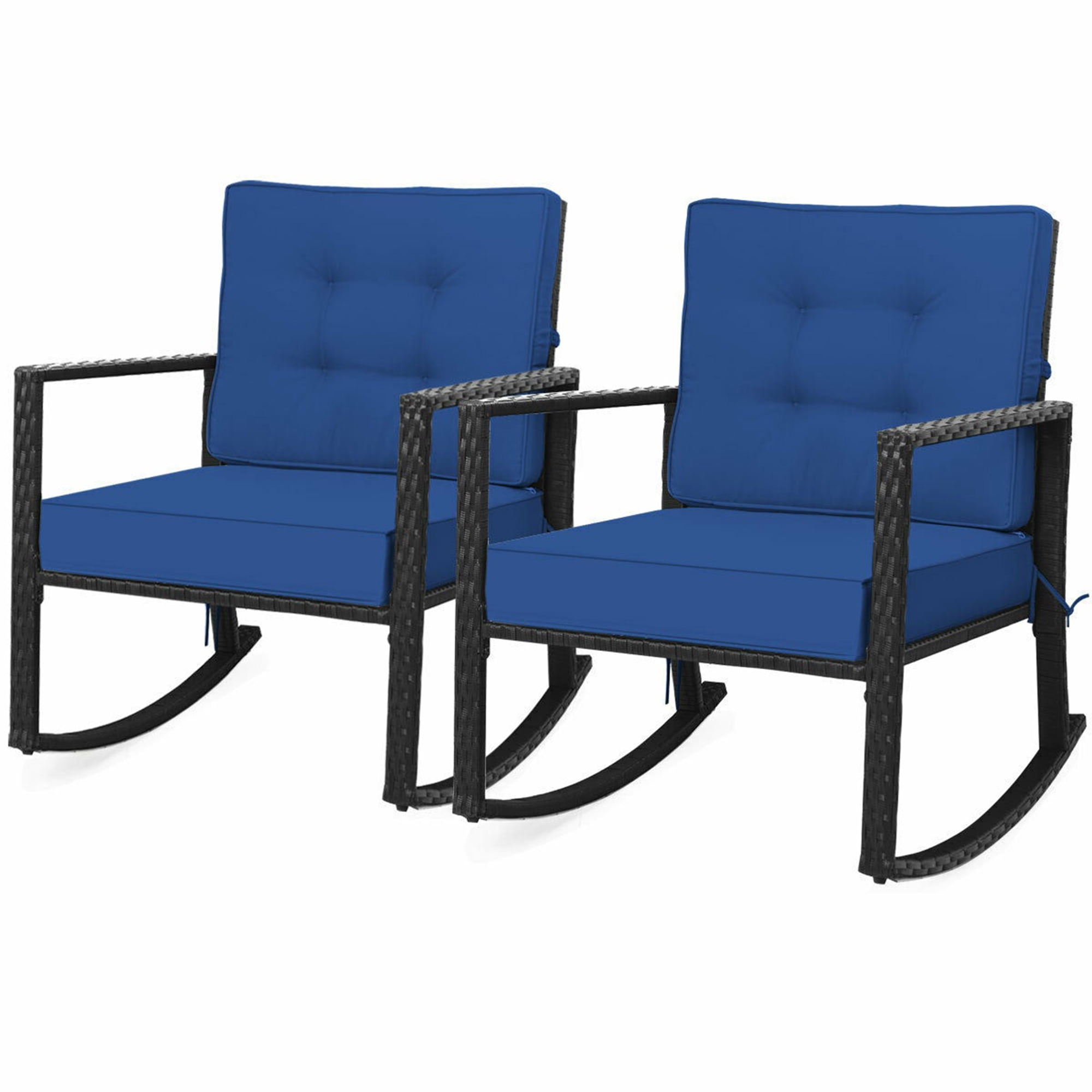 Click here for Gymax 2pcs Outdoor Wicker Rocking Chair Patio Ratt... prices