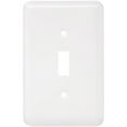 Franklin Brass Stamped Round Single Switch Wall Plate in White, 3-Pack ...