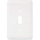 Franklin Brass Stamped Round Single Switch Wall Plate in White, 3-Pack ...
