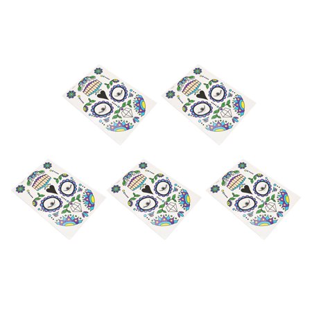 Skeleton Face , Clear Pattern 5 Sheets Skull Face Stickers Paper ...