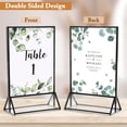 6 Pack 4x6 Inch Clear Sign Holders Double-sided Black Display Stand ...
