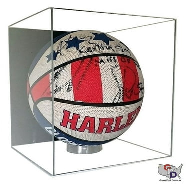 Perfect Cases Wall-Mounted Basketball Display Case, Cherry Finish ...