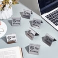 24Pcs Stainless Steel No Smoking Sign Stainless Steel Color 50x55x43mm ...