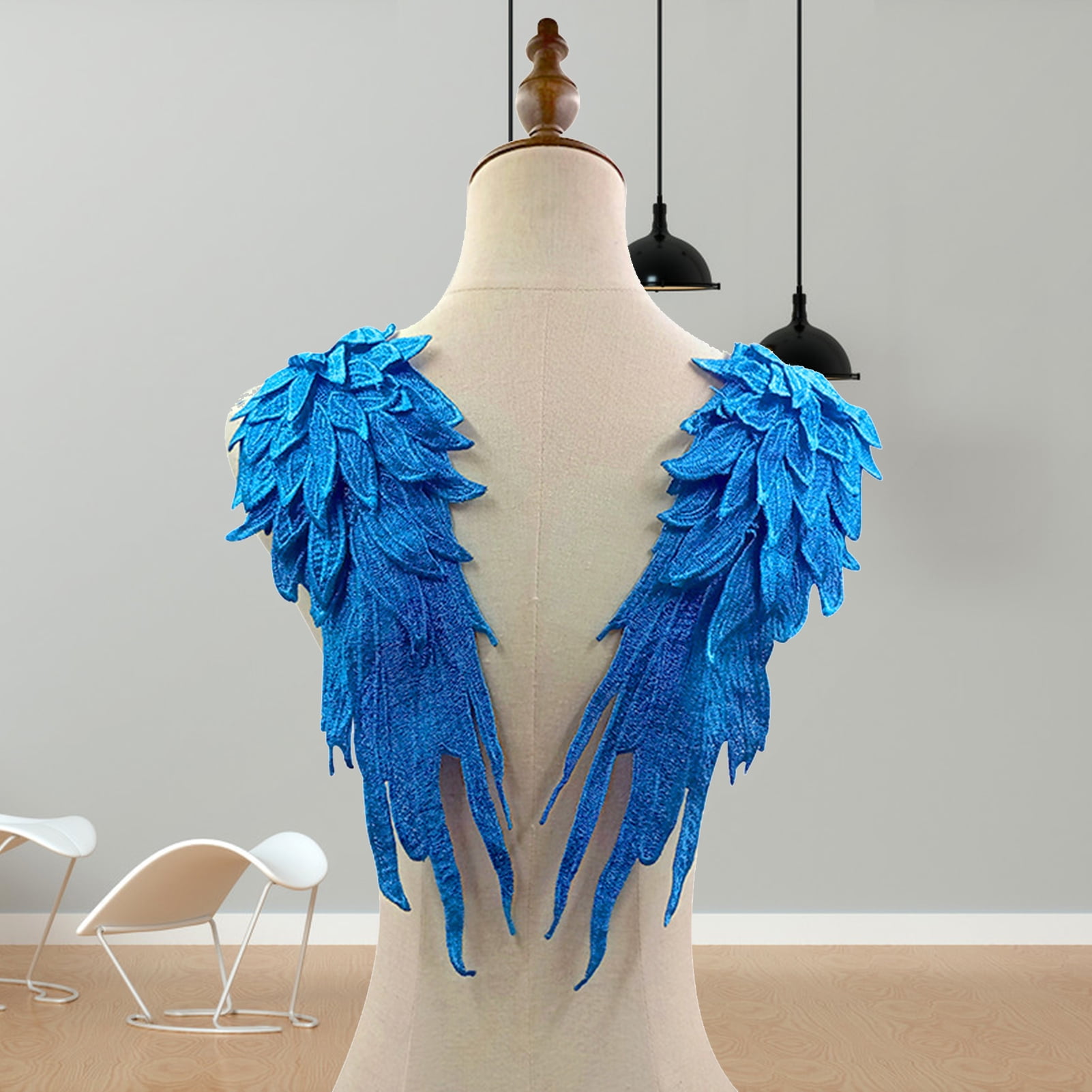 Hesroicy 1 Pair Shoulder Decor Stylish Wide Application Polyester Wing ...