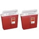 Sharpstar In-Room Sharps Container, Mailbox Lid, Red, 5qt. 8507SA (Pack ...