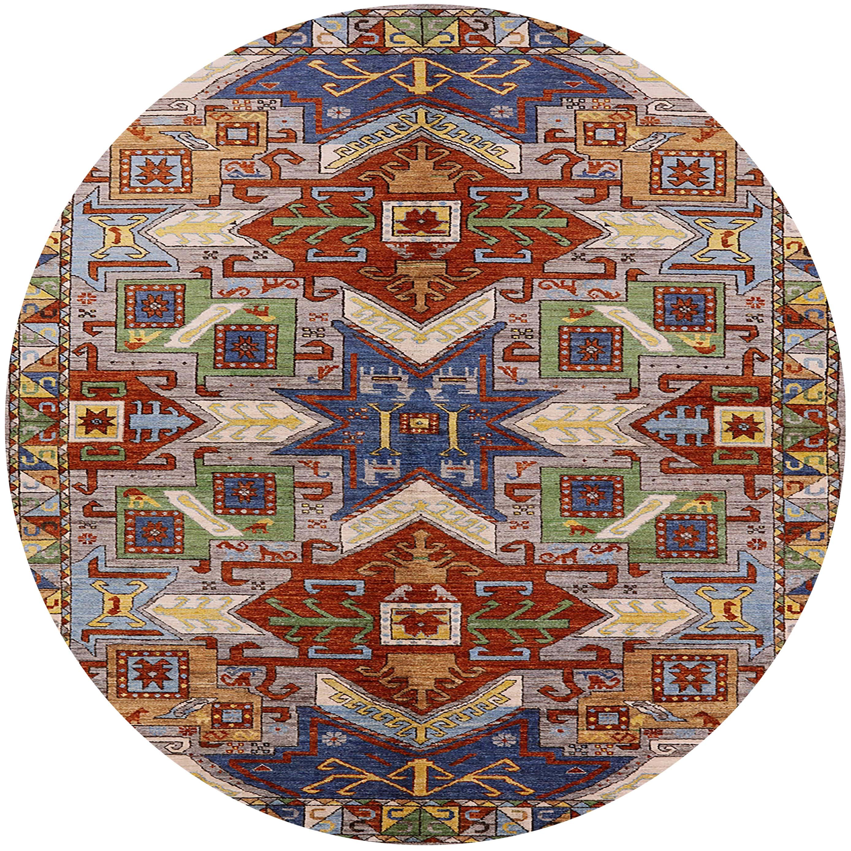 Ahgly Company Indoor Round Mid-Century Modern Light French Beige Brown ...