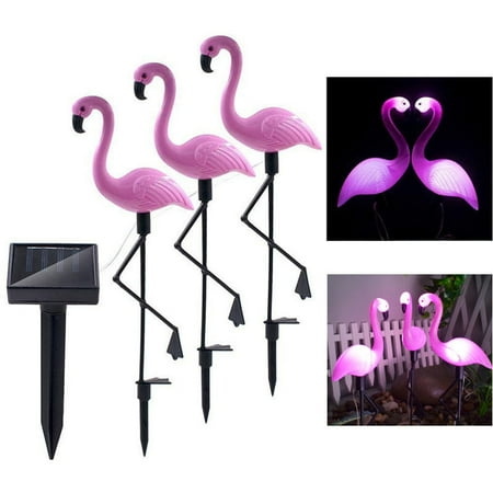 Solar LED Outdoor Lamp Lawn Light Flamingos Garden Lights Waterproof ...
