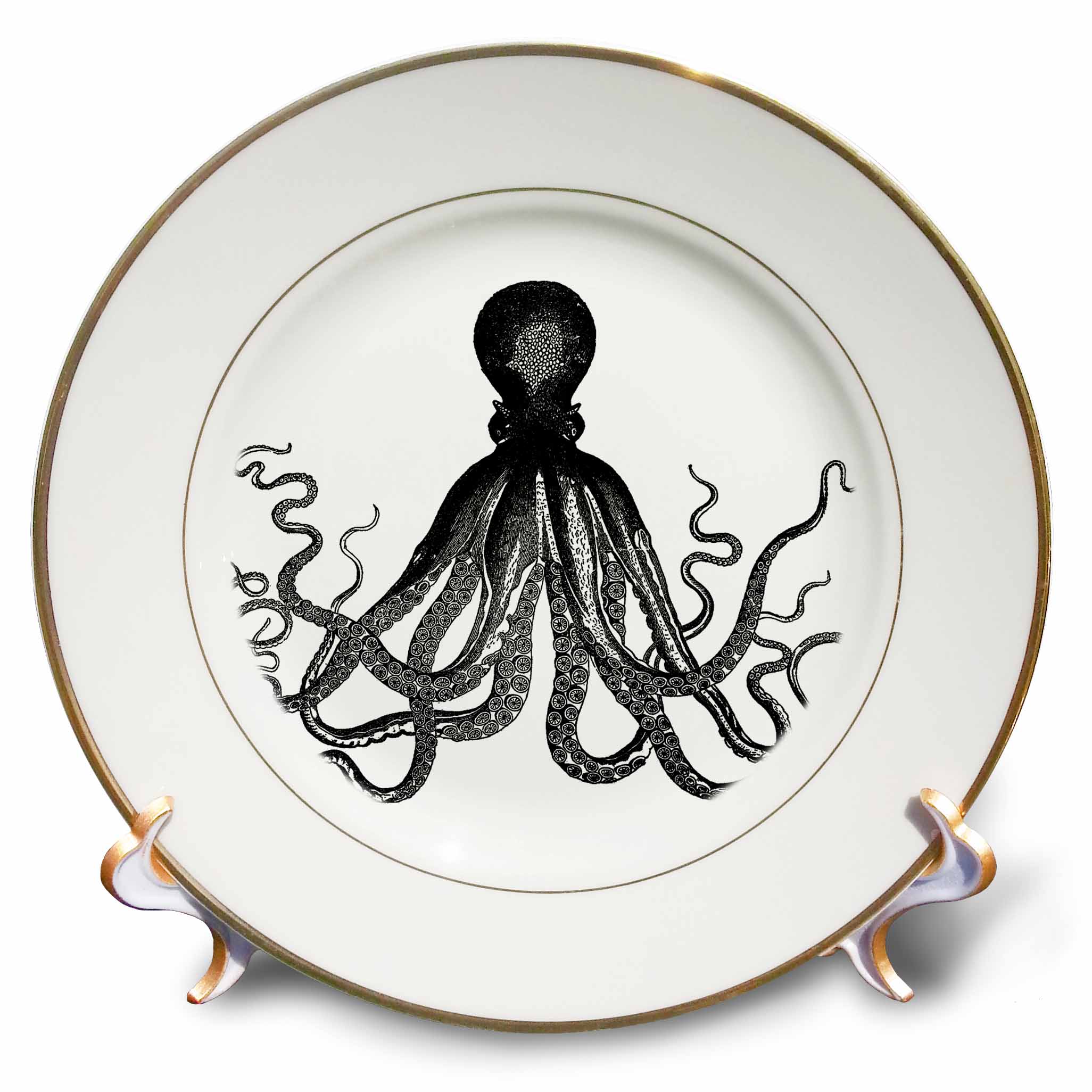 3dRose Octopus, Porcelain Plate, 8-inch - Walmart.com