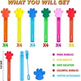 Paw Party Favors, 24 Pcs Paw Print Bubble Wands for Kids,Cute Bubble ...