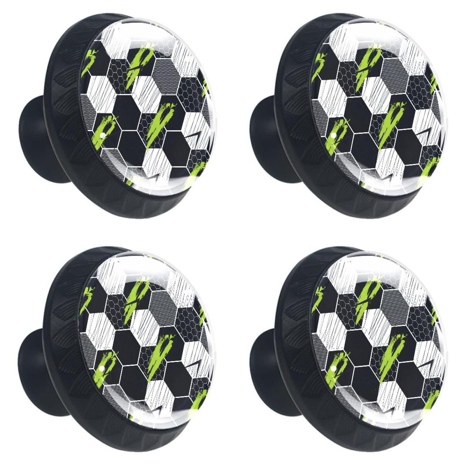 4 Pcs Football Knobs for Kitchen Cabinet Cupboard Dresser Bookcase ...