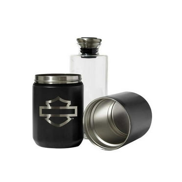 Harley-Davidson Embossed H-D Flask, Matte Black Stainless Steel - 8 oz ...