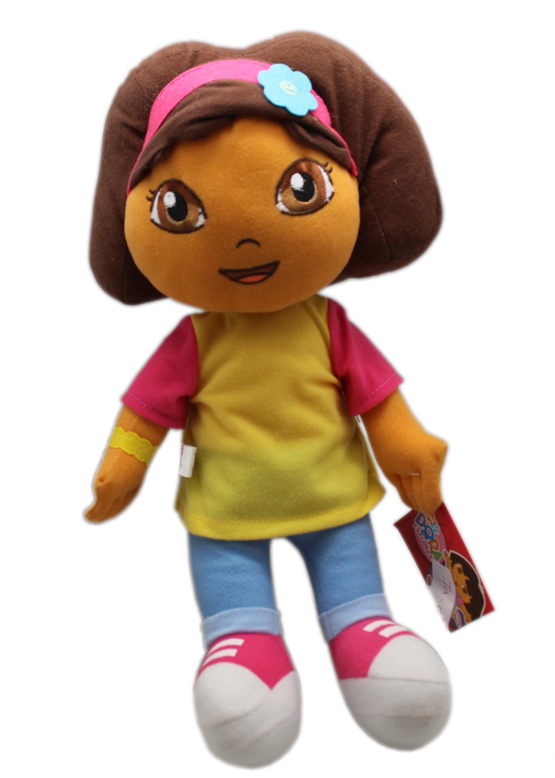 Dora the Explorer Yellow/Pink T-Shirt and Jeans Kids Stuffed Toy (14in ...