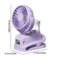 SteadlineUSB Rechargeable Clip Fan with Spray Function,360° Rotatable ...