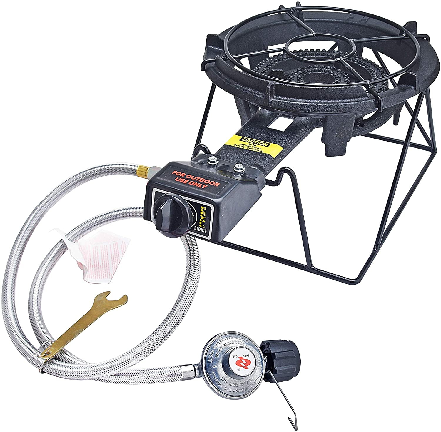 Arc Usa 339r Portable Propane Burner Stove Cast Iron Single Burner With Detachable Stand Camping