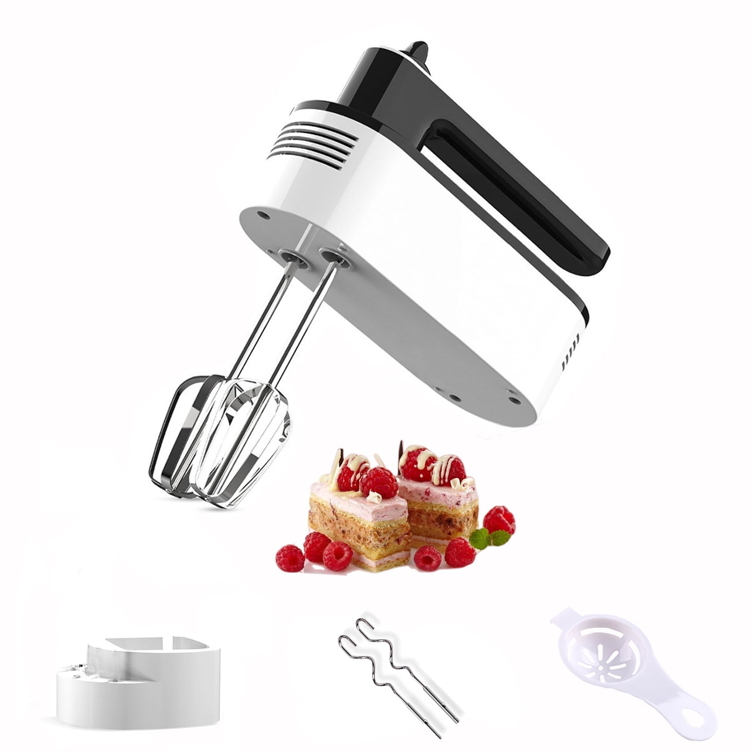 Bluelk Hand Mixer, 5 Speed Portable Kitchen Mixer, White - Walmart.com