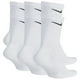 Nike Unisex Everyday Cotton Cushioned Crew Training Socks with DRI-FIT Technology, White (6 ...