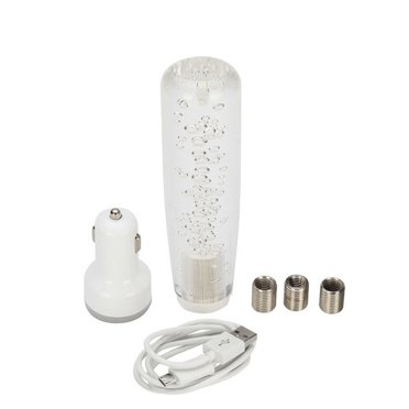 LED Light RGB Shift Knob Stick Crystal Clear Transparent Bubble Gear ...