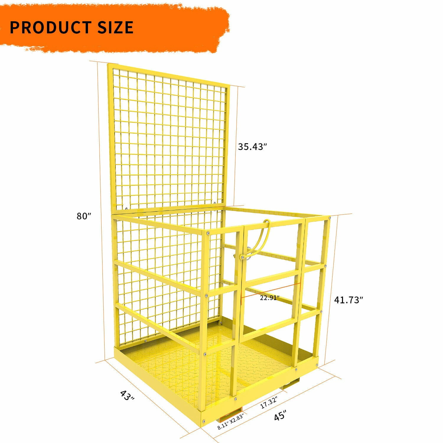 RVNI Tractor Attachments 43x45 Forklift Safety Cage Dominica | Ubuy