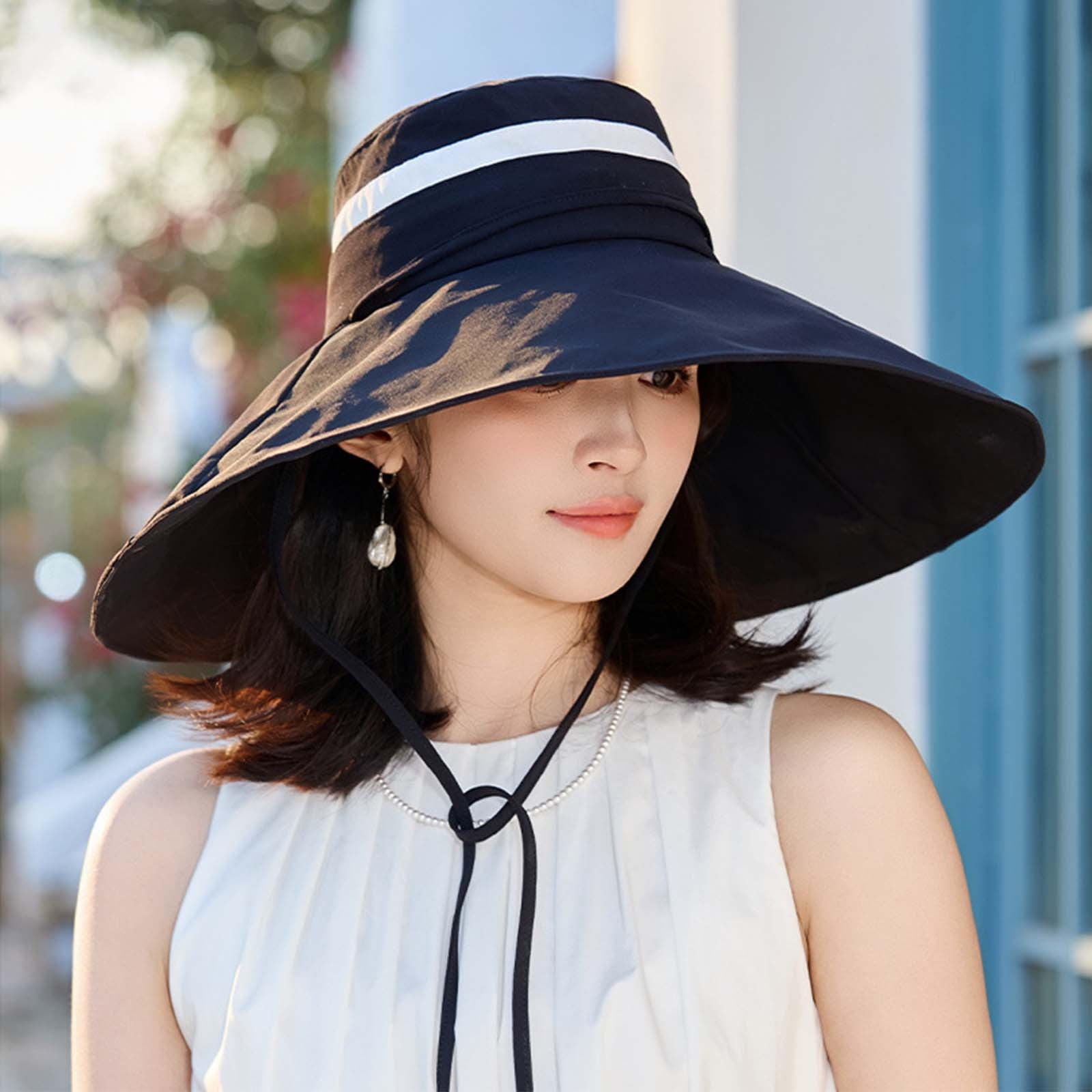 Click here for Hhsfeifuuu Sun Hats Widened Large Brim Zipper Draw... prices