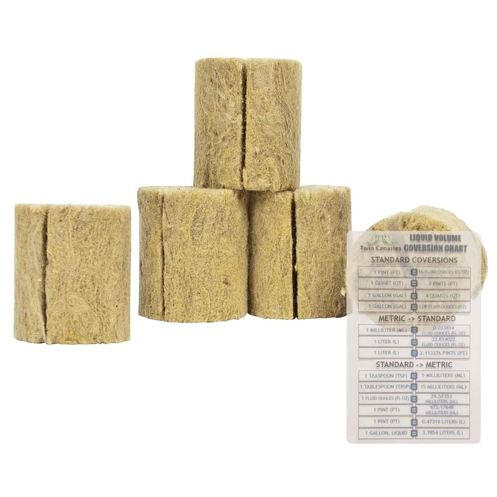 Grodan Rockwool Plant Plugs | Macro Plugs | 50-Pack + Twin Canaries ...