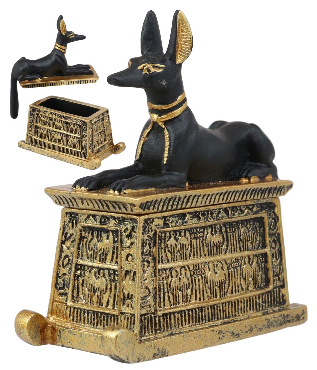 Ebros Egyptian God Hieroglyphic Anubis Dog Egyptian Miniature Cartouche ...